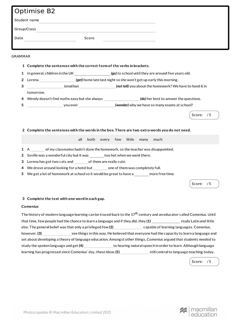 Optimise B2 - Unit 1 - 2 - Tasks - A | PDF | Meteorology | Weather