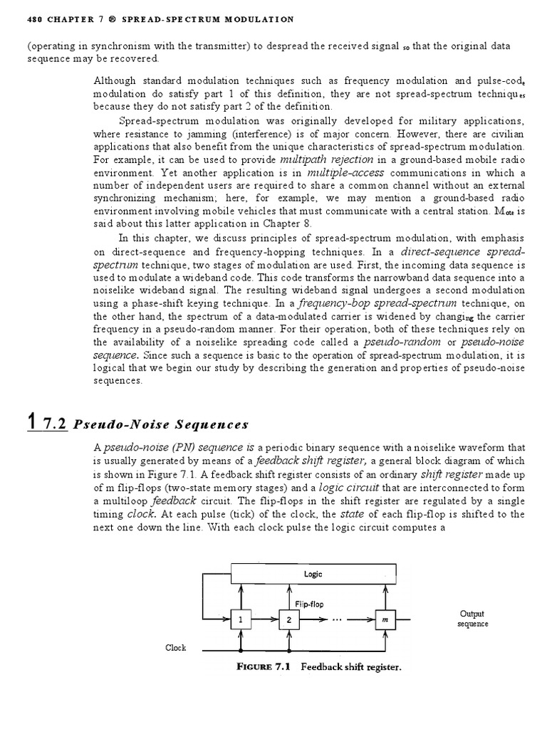 Pseudo-Noise Sequences | PDF | Modulation | Spectral Density