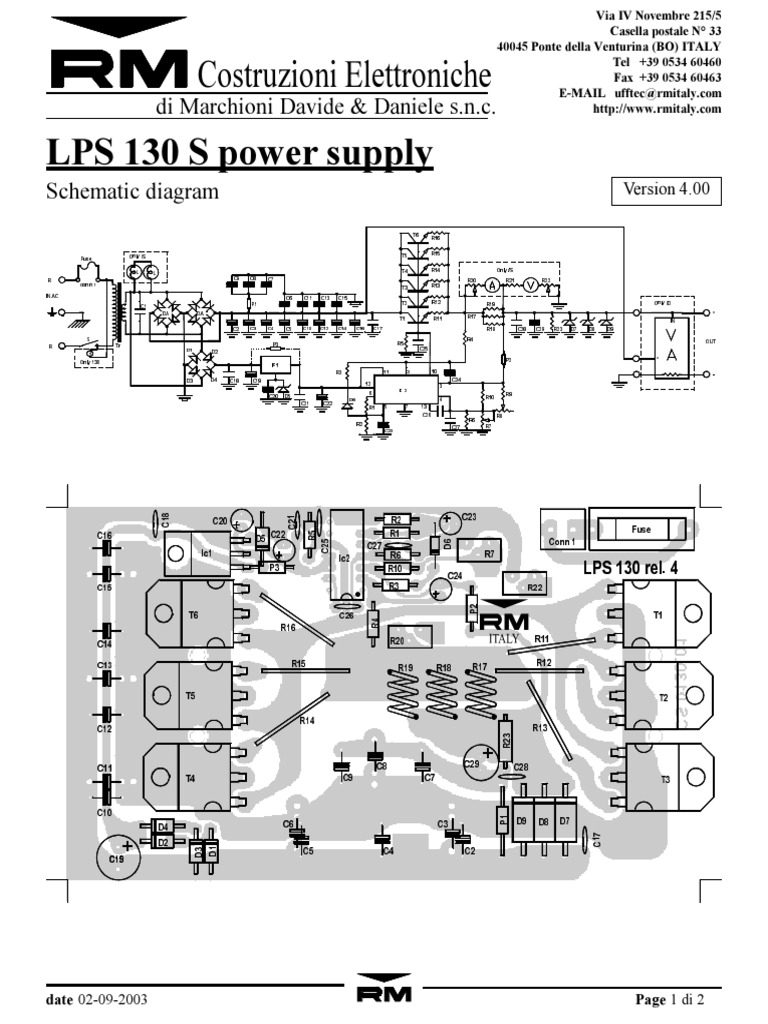 LPS 130 S Power Supply Costruzioni Elettroniche: Di Marchioni Davide ...