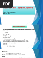Milne Thomson Method | PDF | Function (Mathematics) | Analytic Function