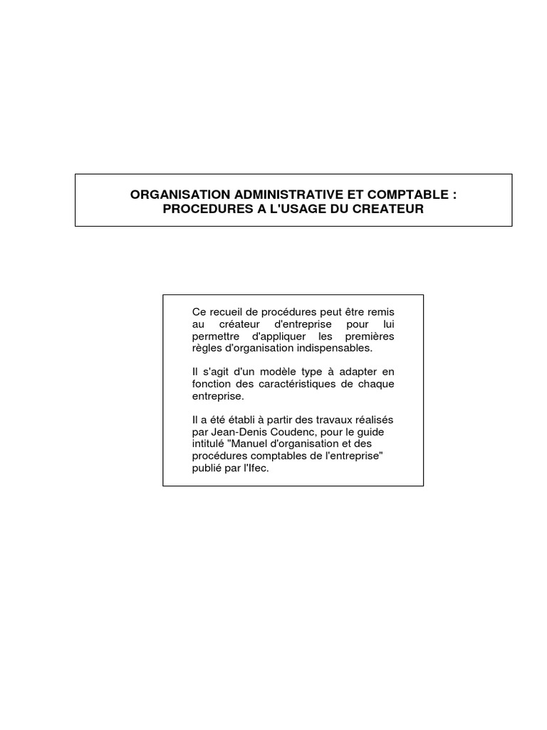 Manuel de Procedures Comptable | PDF | Inventaire | Facture