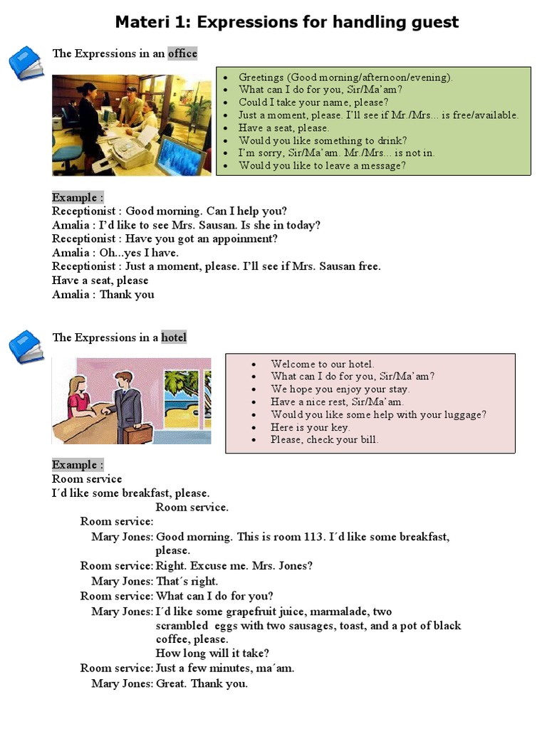 Materi 1 Guest Handling | PDF