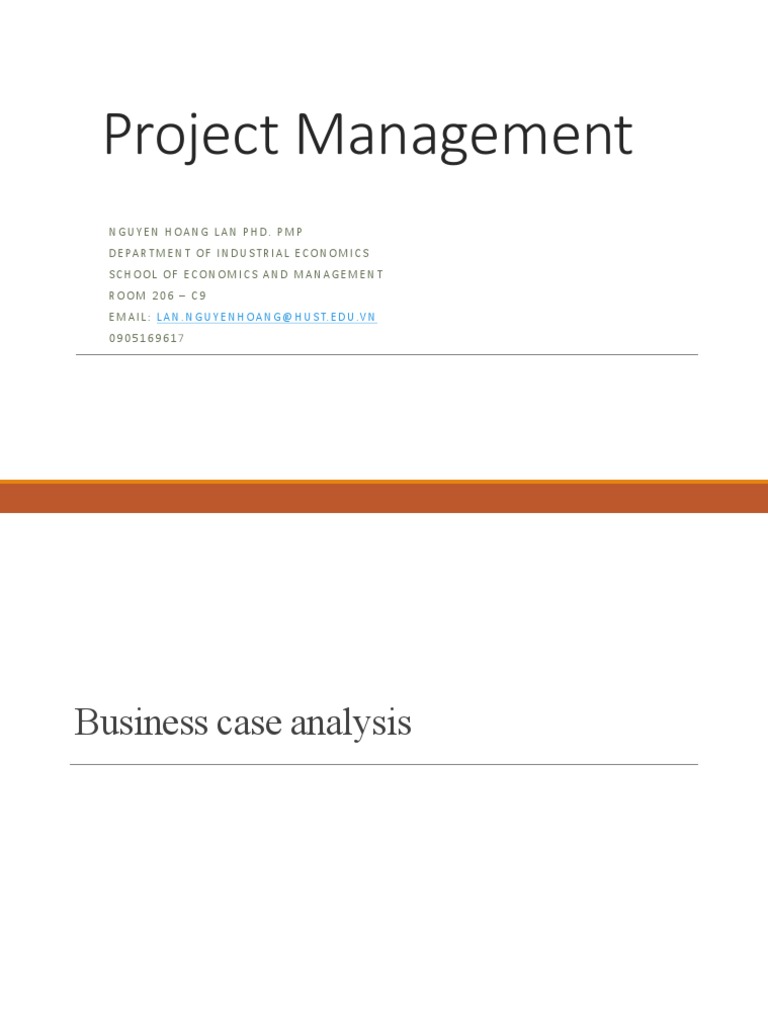 Project Management - Lecturenote - C2 Business Case | PDF ...