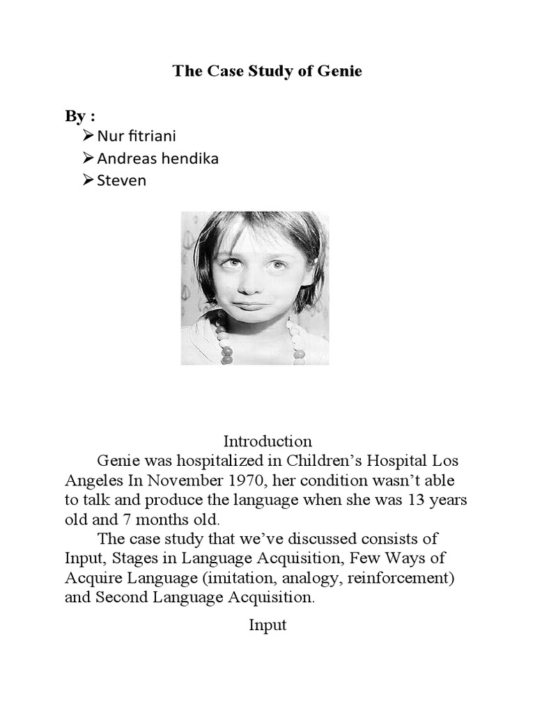 The Case Study of Genie | PDF | Language Acquisition | Mental Processes