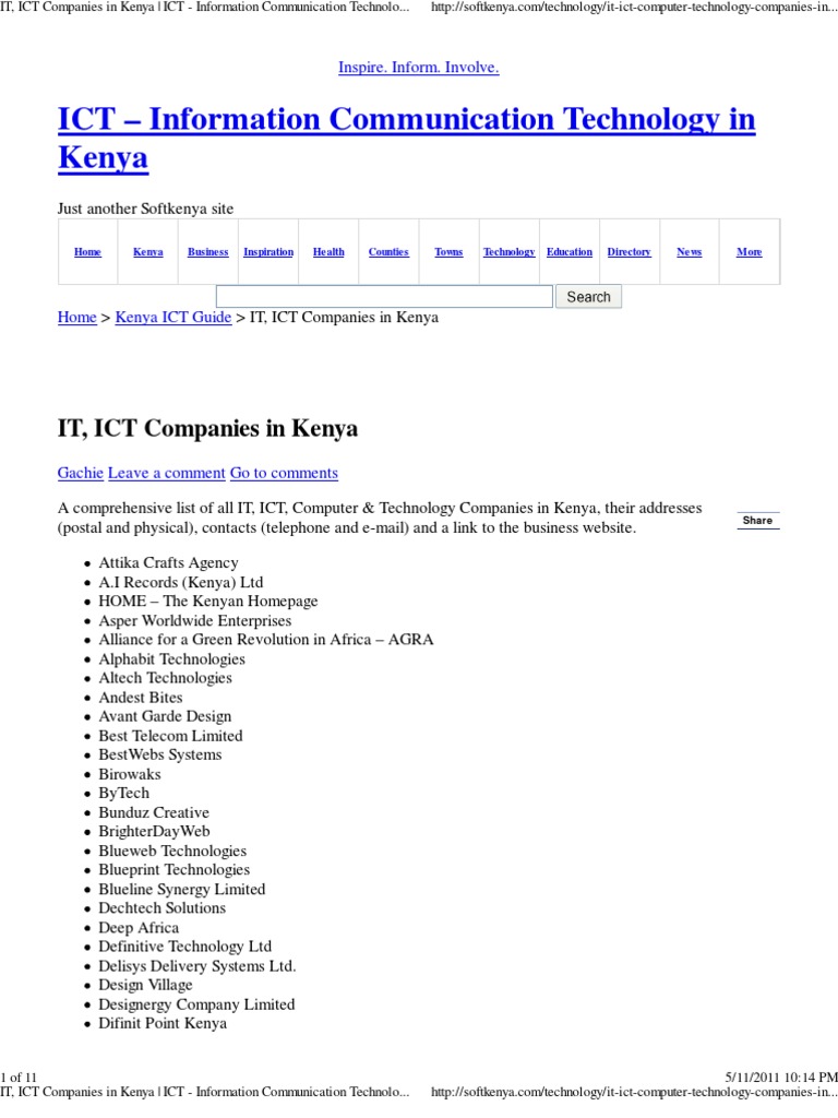 IT, ICT Companies in Kenya _ ICT - Information Communication Technology ...
