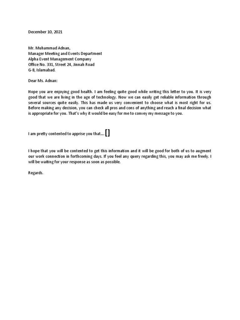 Persuasive Letter | PDF | Employment | Communication