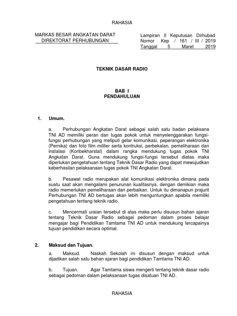 Teknik Dasar Radio | PDF