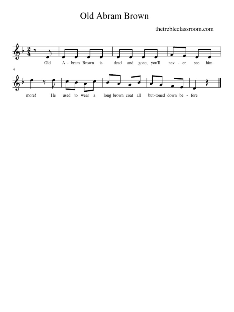 Old Abram Brown | PDF