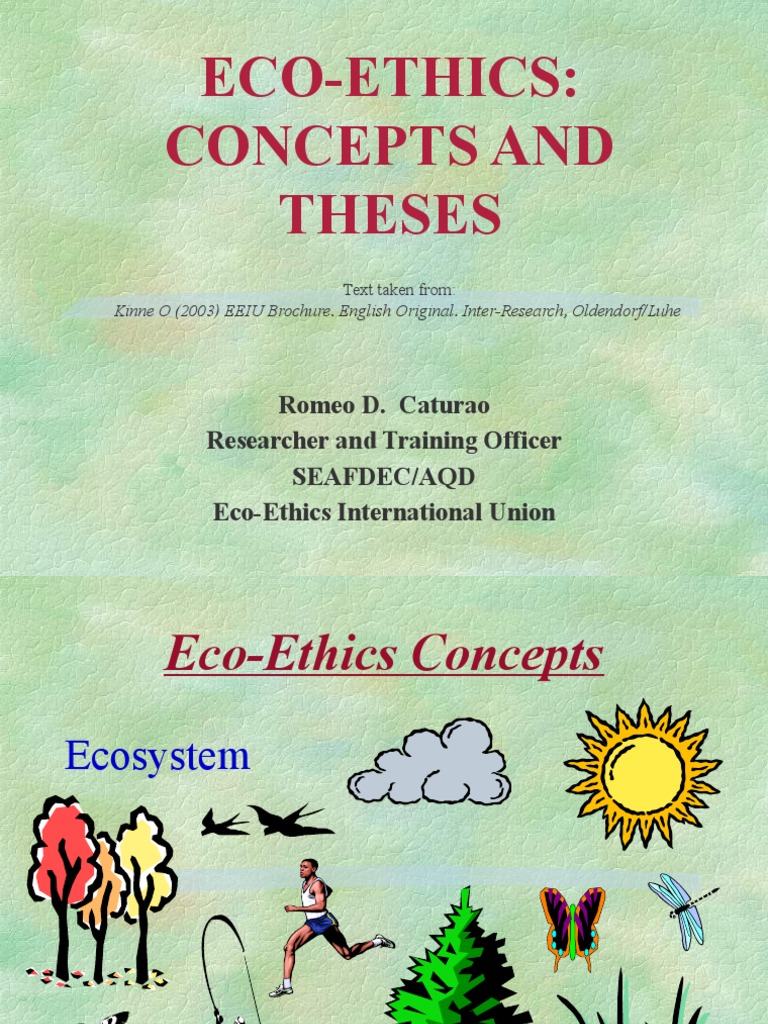 Eco-Ethics: Concepts and Theses | PDF | Ecology | Theology