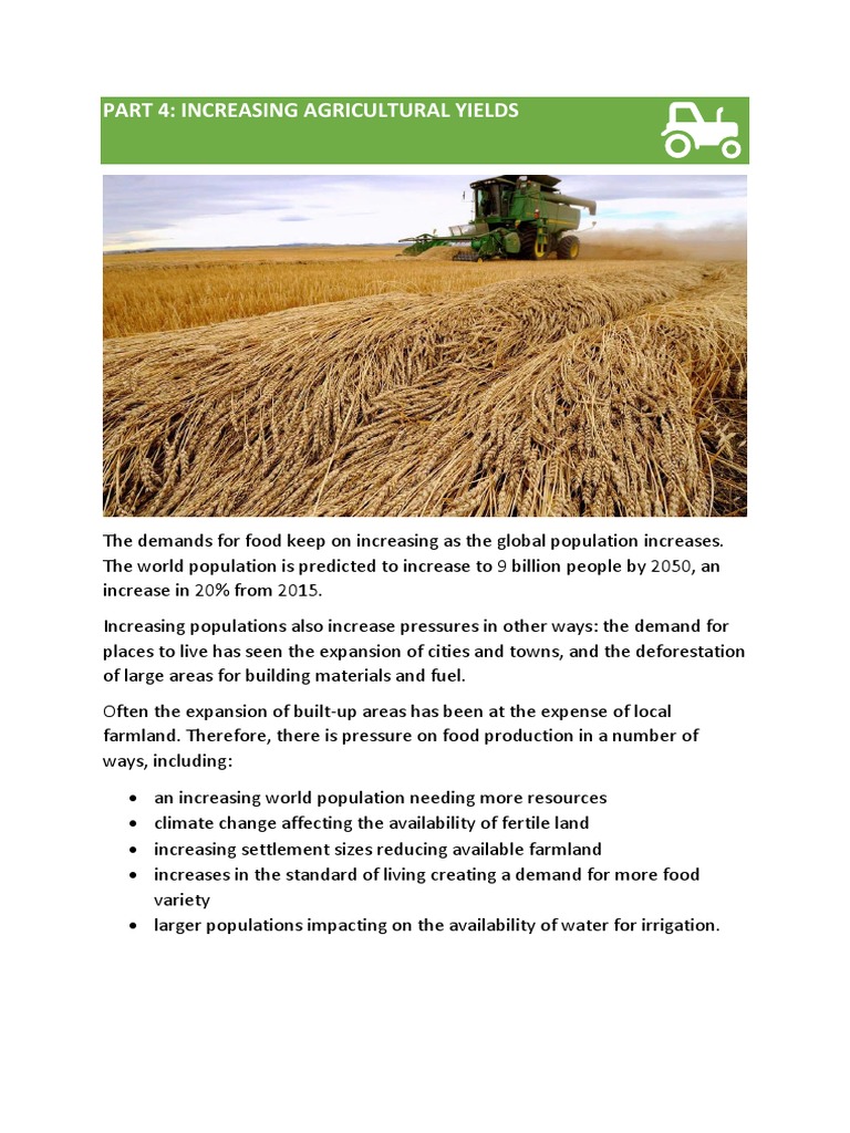 Strategies for Higher Crop Yields | PDF | Crop Rotation | Fertilizer