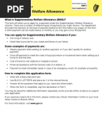 Application Form - Supplementary Welfare Allowance (SWA1) | PDF ...