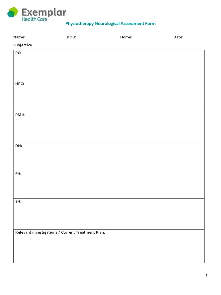 Physio Neuro Ax Template | PDF | Human Leg | Human Diseases And Disorders