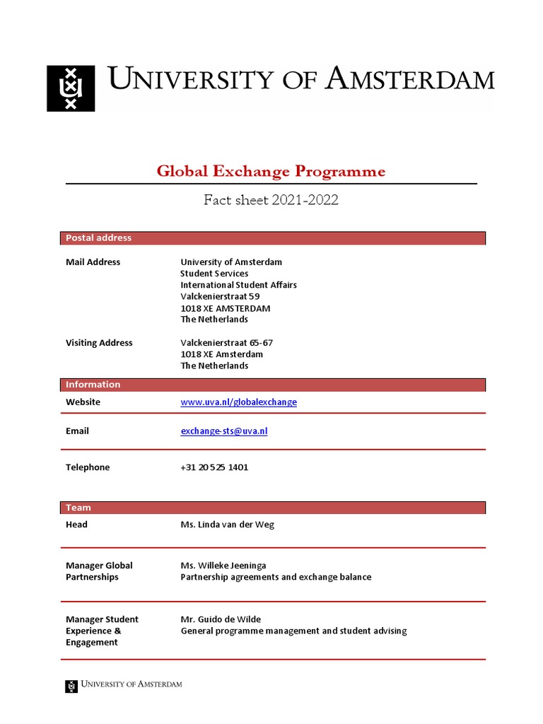 Uva Global Exchange Fact Sheet 2021 2022 Update 01 October 2021 | PDF ...