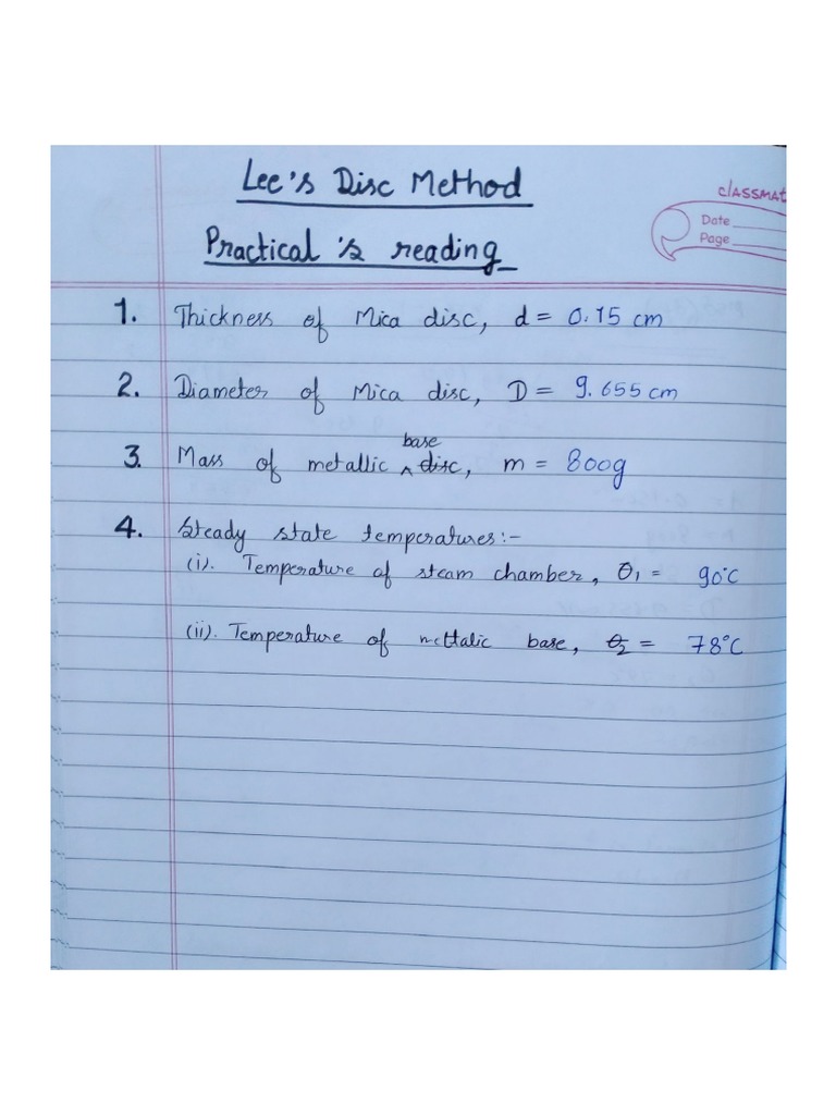 Lee's Disc Method | PDF