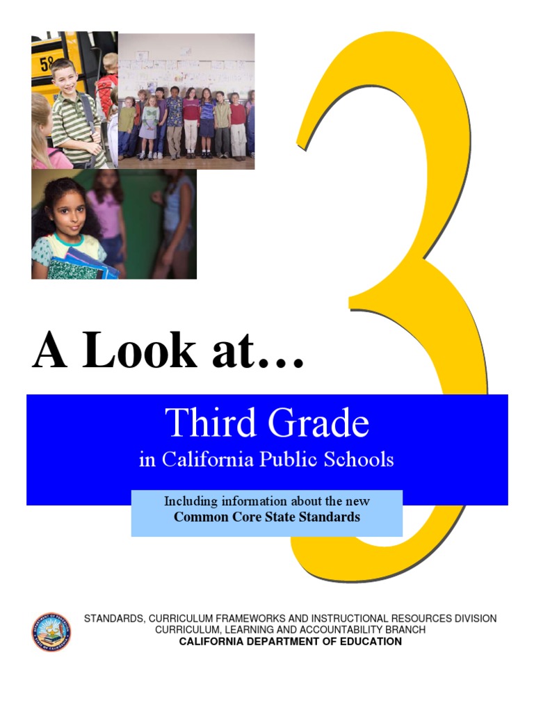 California Third Grade Common Core Standards | PDF | Common Core State ...