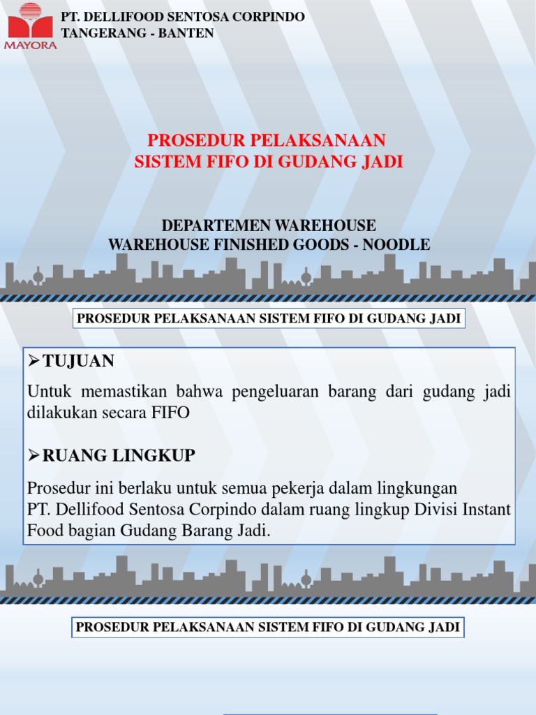 Prosedur Pelaksanaan Sistem Fifo Di GDFG | PDF