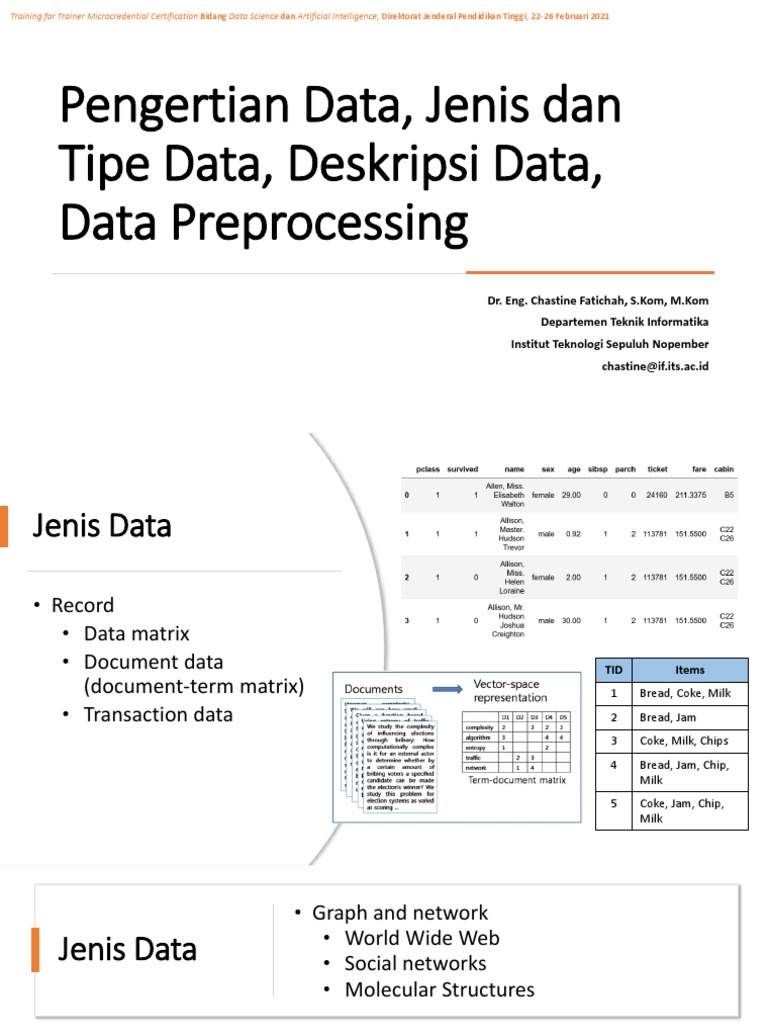 Pengertian Data, Jenis Dan Tipe Data | PDF