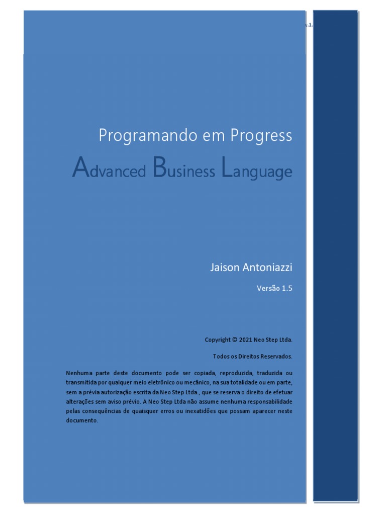 Apostila PROGRESS ABL v1.5 | PDF | Engenharia da Computação ...