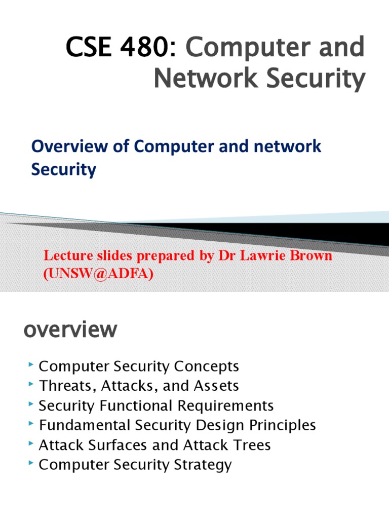 CH 01 | Download Free PDF | Information Security | Security
