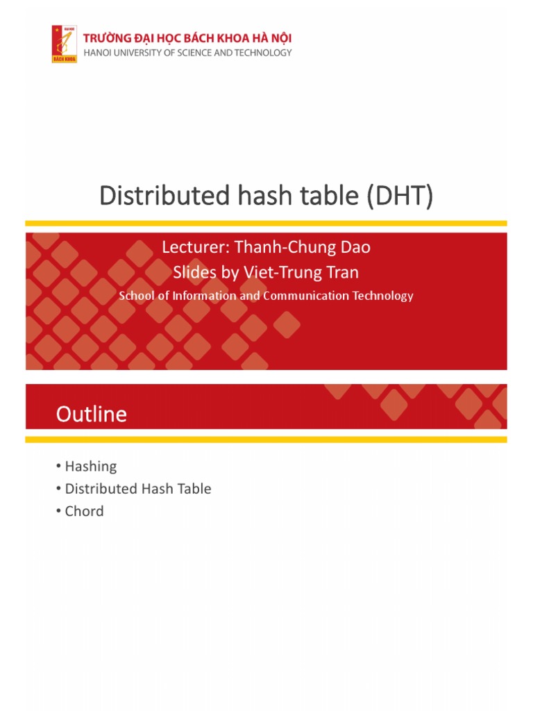 5.1 Distributed Hash Table | PDF | Information Technology Management ...