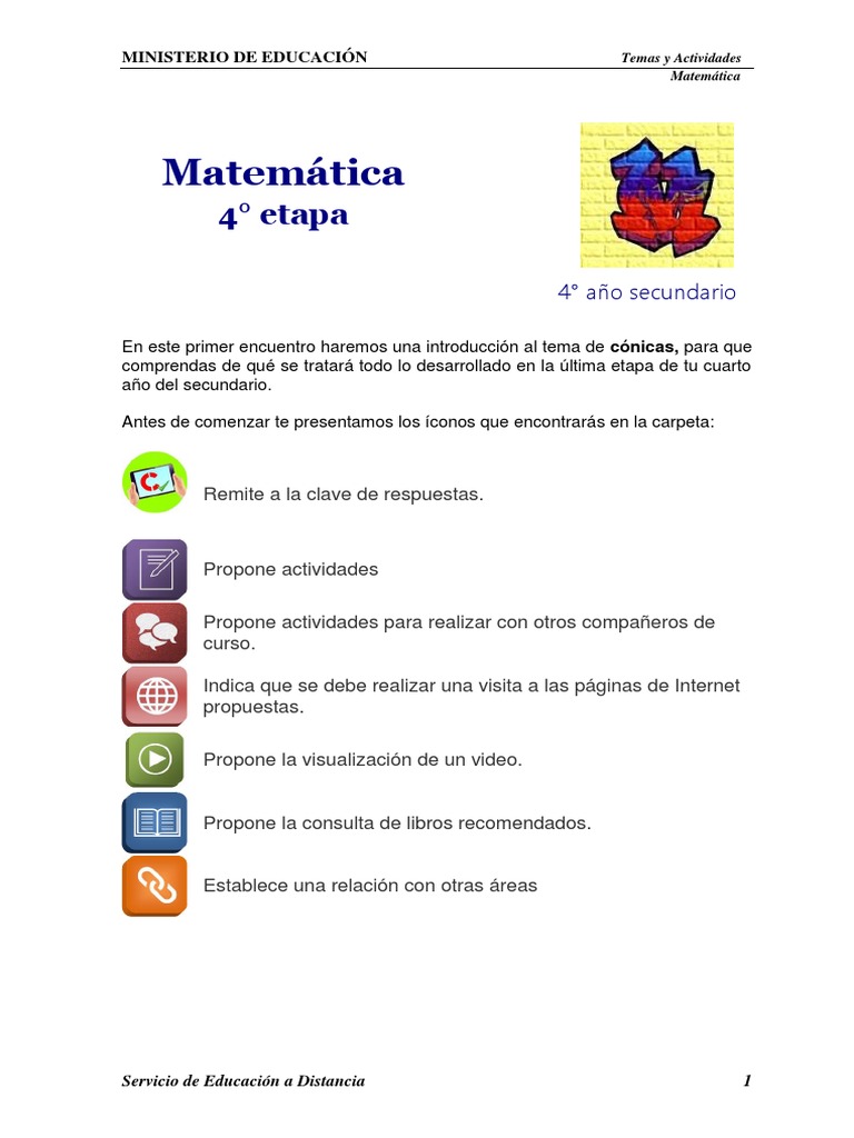 4º Etapa MATEMÁTICA 4º Año | PDF | Elipse | Circulo
