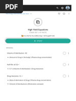 PK Formula Sheet | PDF | Pharmacokinetics | Pharmaceutics