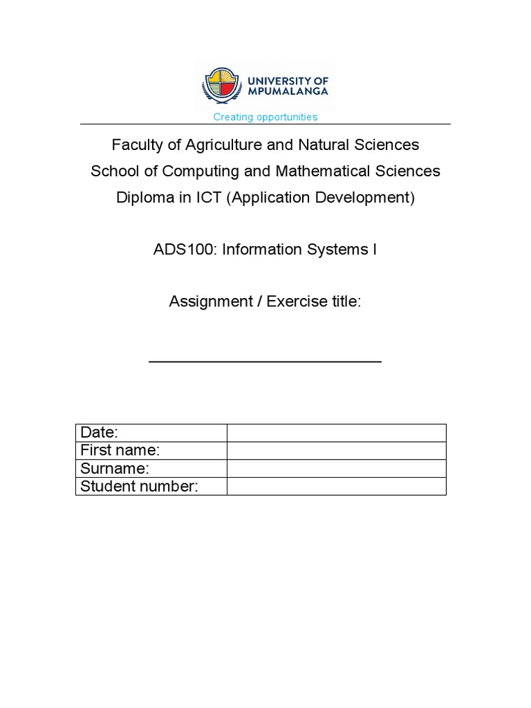 Assignment Cover Page | PDF