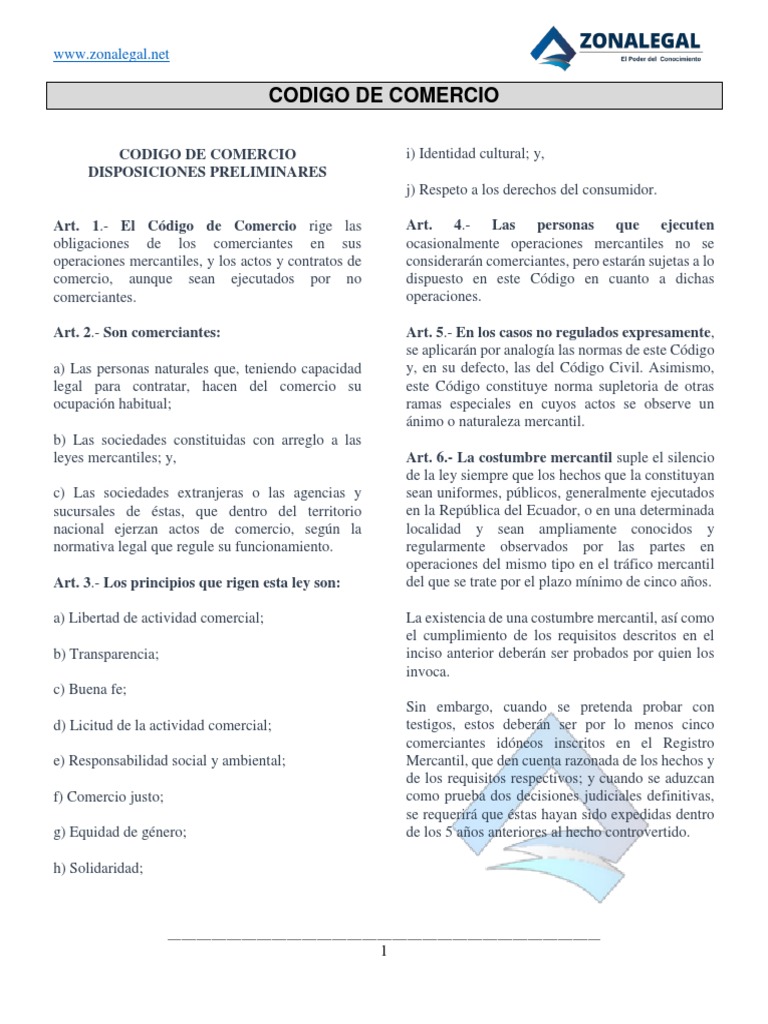 Codigo de Comercio | PDF