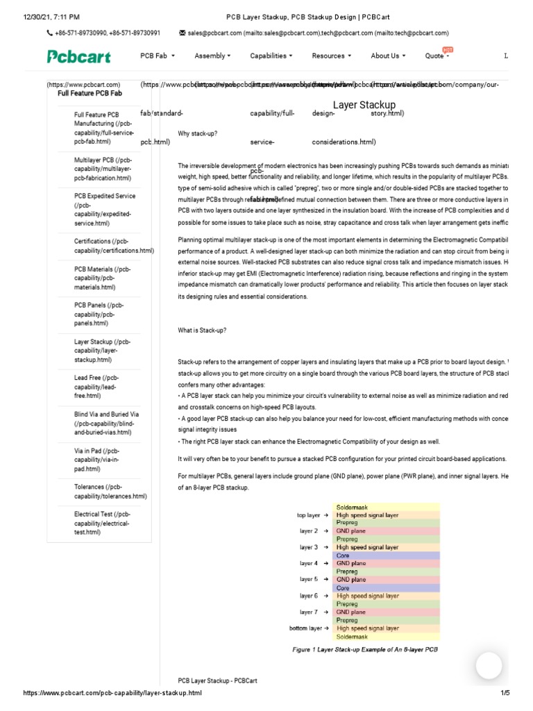 PCB Layer Stackup, PCB Stackup Design - PCBCart | PDF | Printed Circuit ...