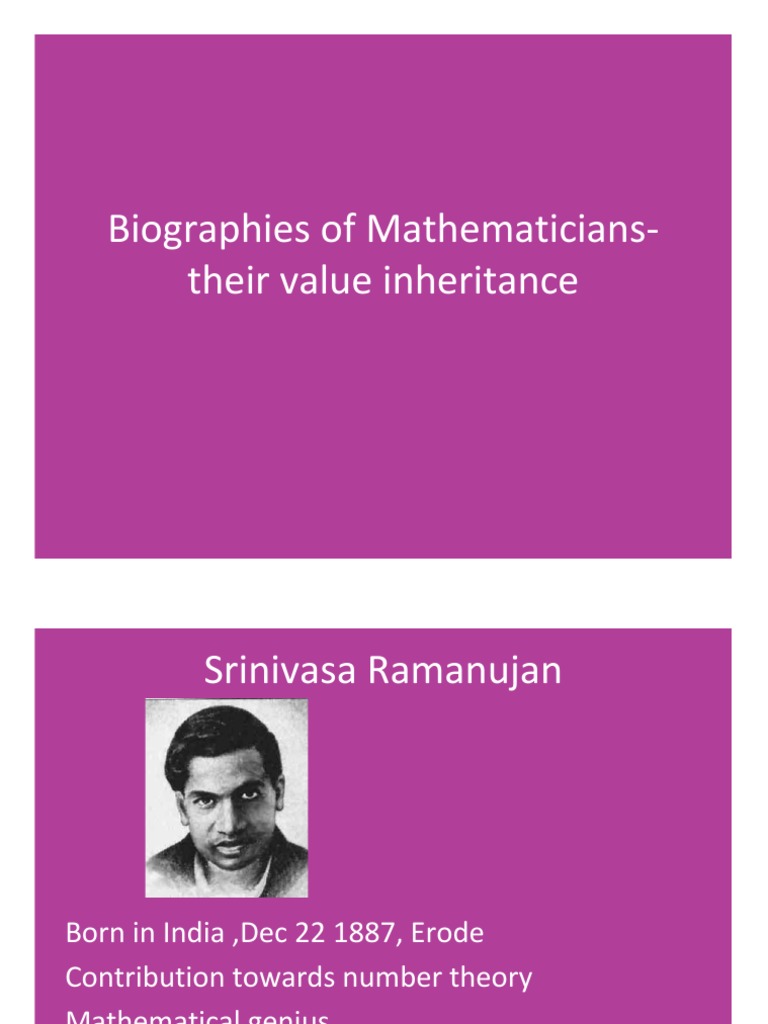 Biographies of Notable Mathematicians | PDF