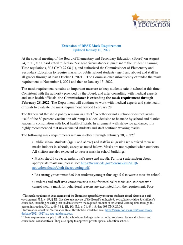 Massachusetts Department of Elementary and Secondary Education (DESE ...