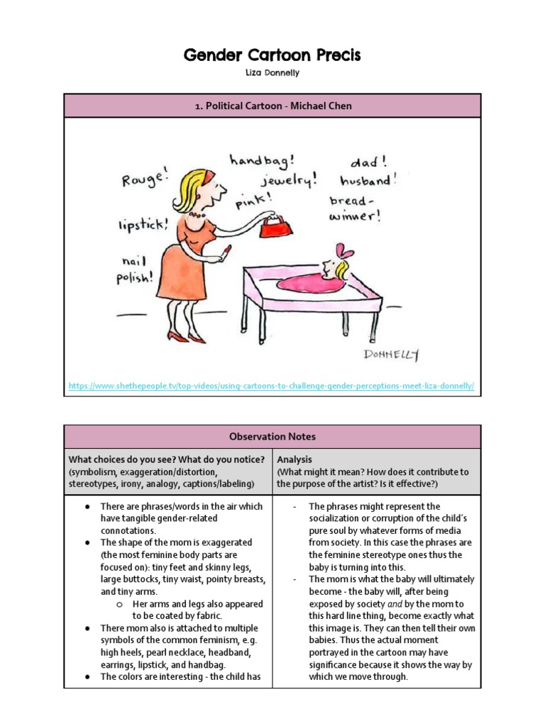 Gender Cartoons Precis | PDF | Gender | Gender Studies