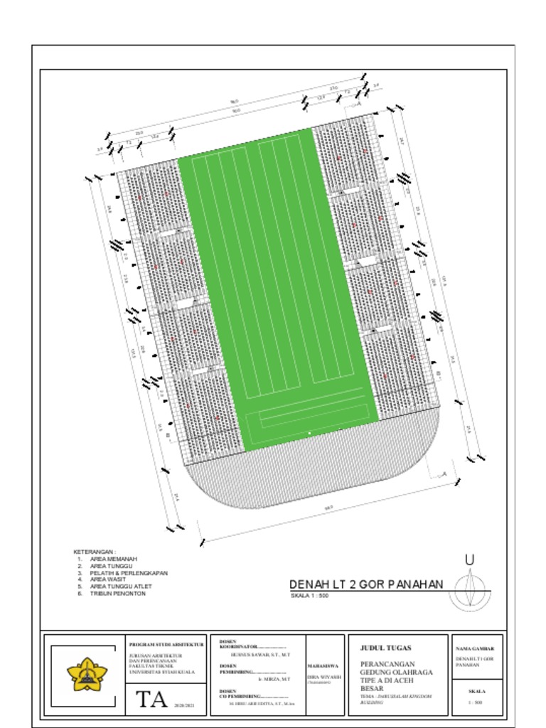 Denah lt.2 GOR Panahan | PDF