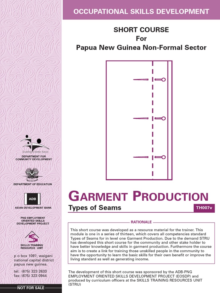 Garment Production Types of Seams | PDF | Seam (Sewing) | Sewing