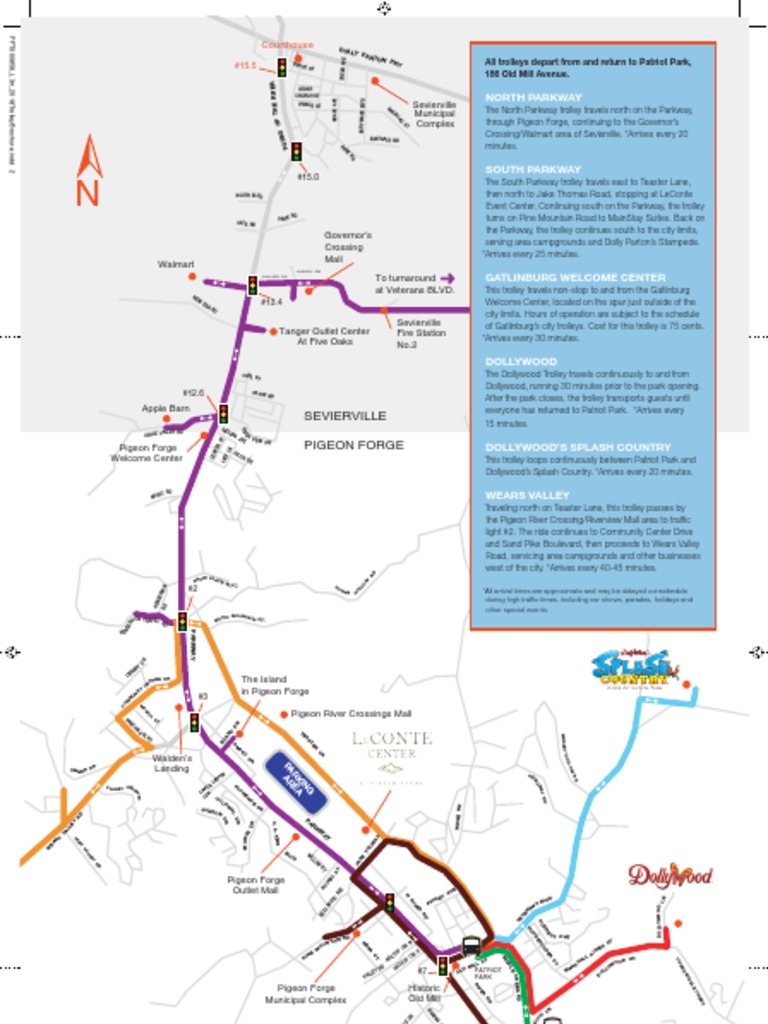Trolley Map Pigeon Forge Tn Gatlinburg Trolley Gatlinburg Mass