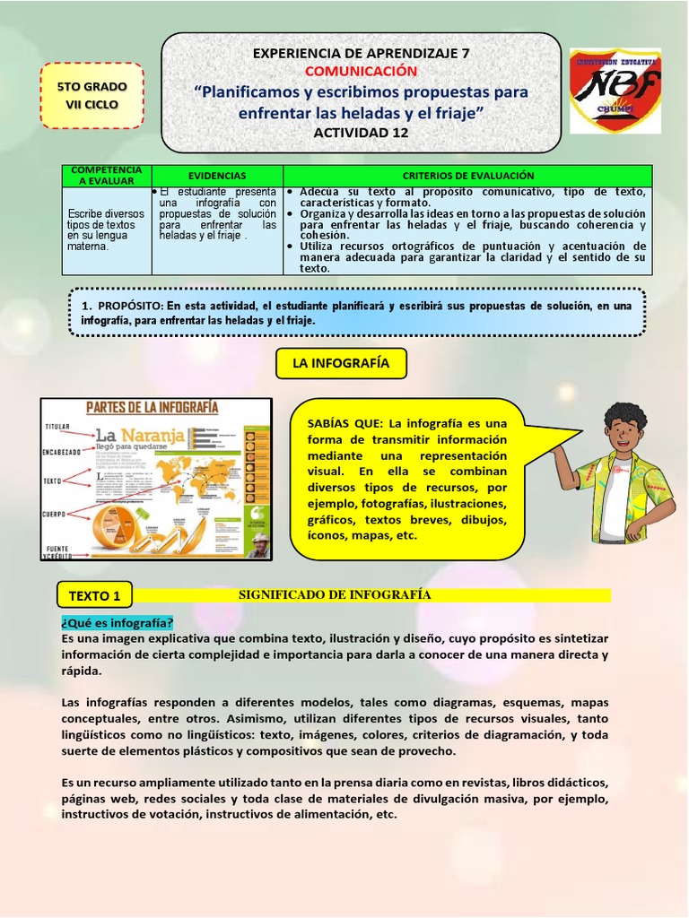 ACT. 12 Quinto Grado | PDF | Infografia | Información