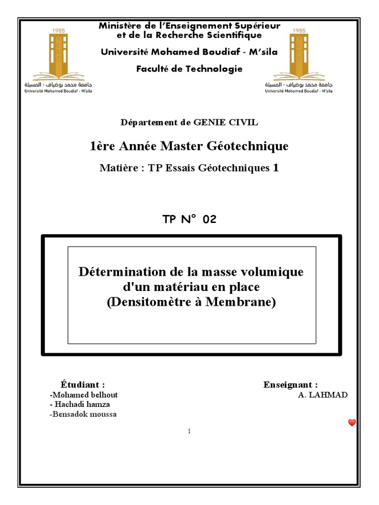 TP 2 | PDF | Métrologie | Grandeur physique