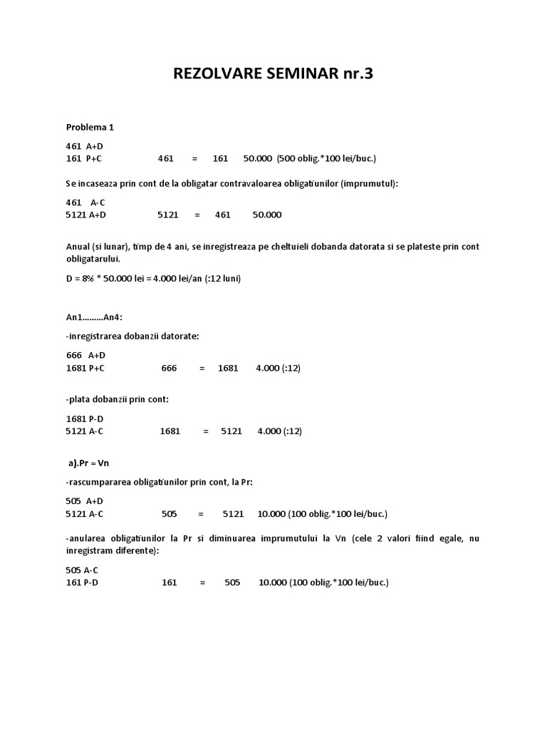 Rezolvare Seminar 3 | PDF