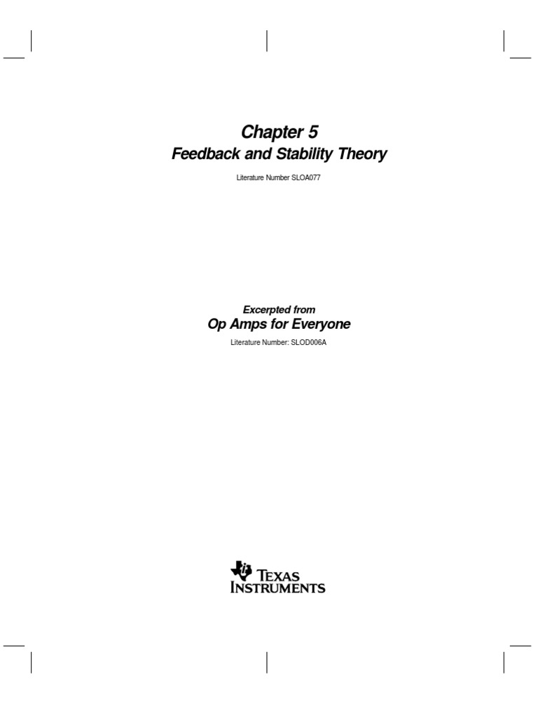 Feedback & Stability Theory | PDF