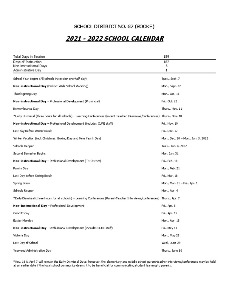 Schoolcalendar-Notabledays 2021-22 | PDF | Seasons | Public Holiday