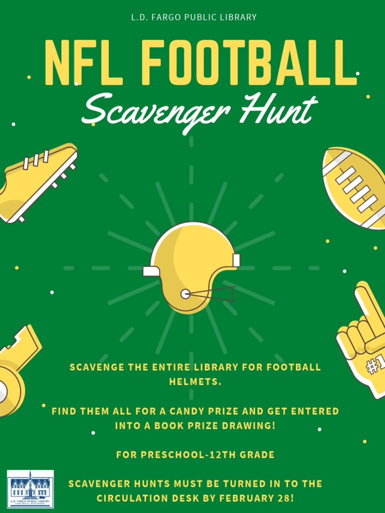 Football Scavenger Hunt Flyer | PDF