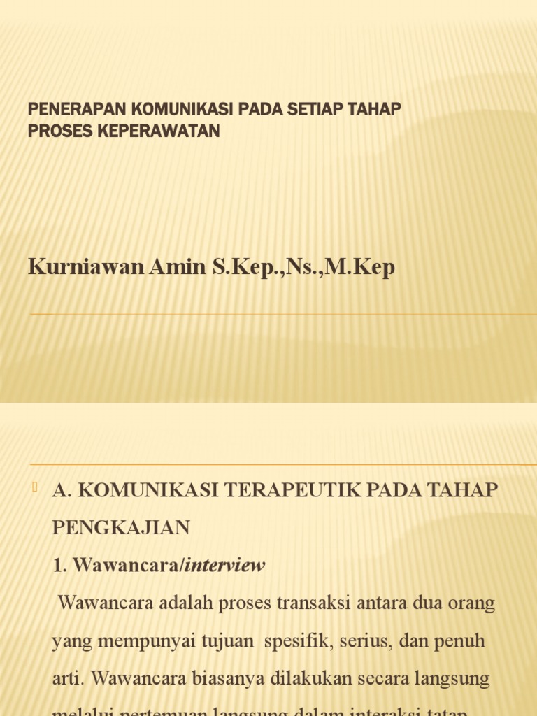 Penerapan Komunikasi Pada Setiap Tahap | PDF | Karier & Perkembangan | Pengembangan Diri
