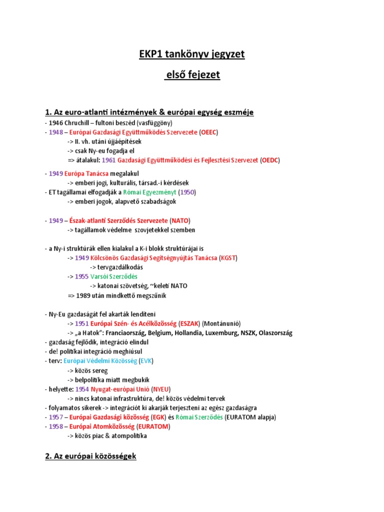 EKP 1-13. Fejezet (+15-17) | PDF
