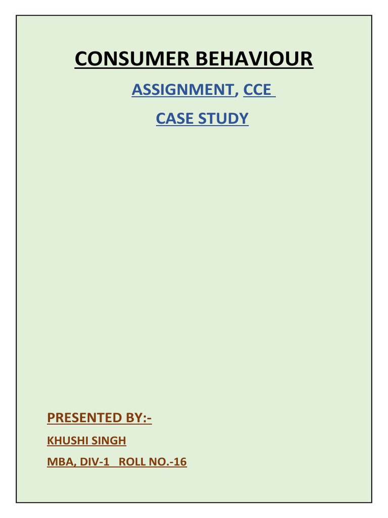 Consumer Behaviour Case Study | PDF | Brand | Emotions