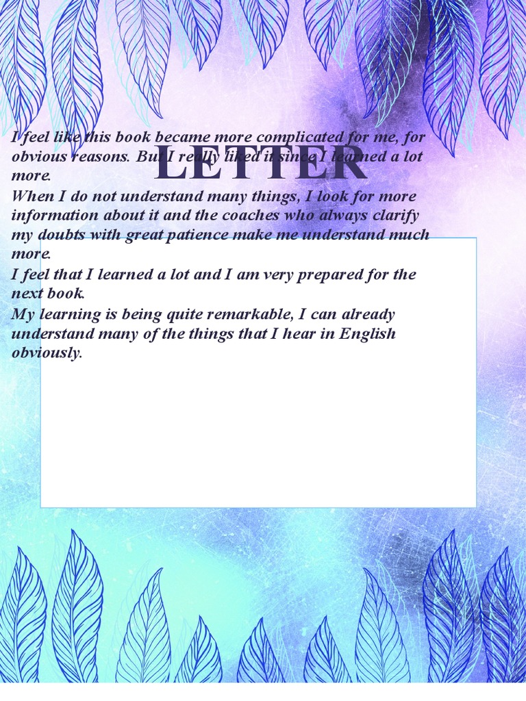 Letter Focus | PDF | Language Arts & Discipline | Self-Improvement