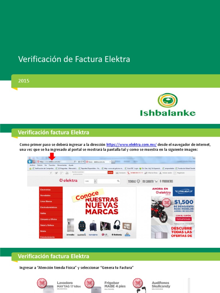 Guía Verificación de Factura ELEKTRA | PDF