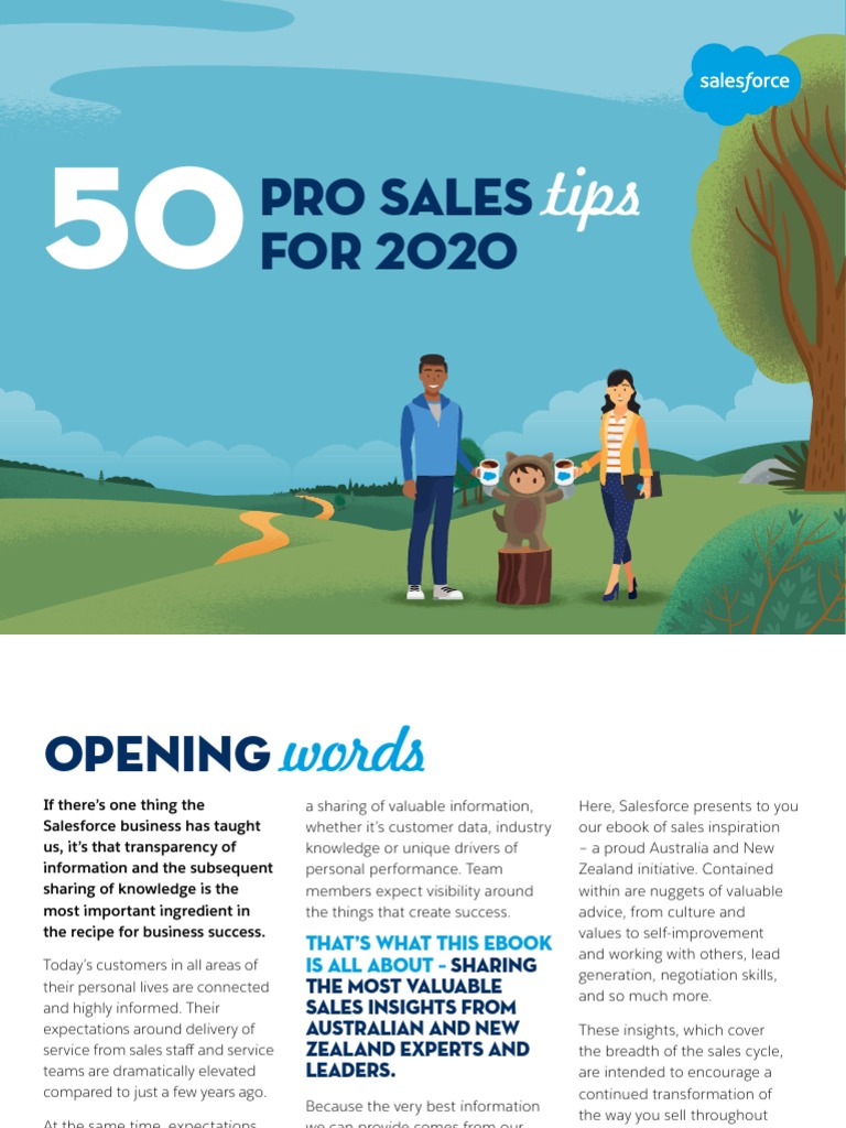 Salesforce 50 Pro Sales Tips For 2020 | PDF | Sales | Negotiation