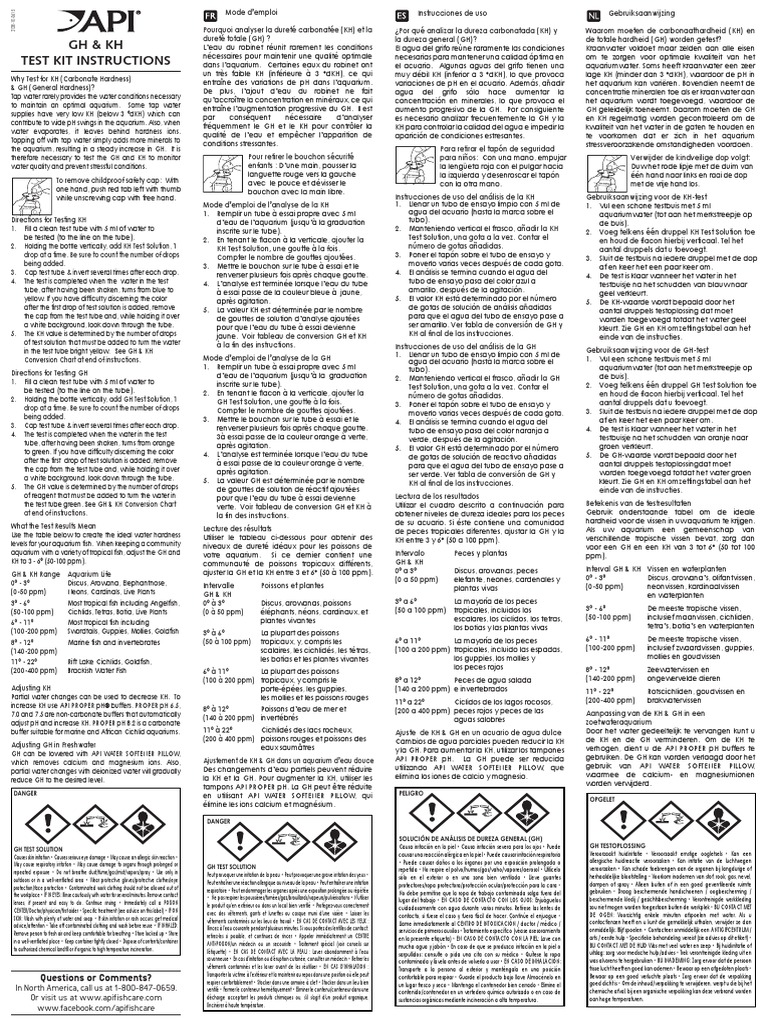KH Test Kit Instruction Manual | PDF