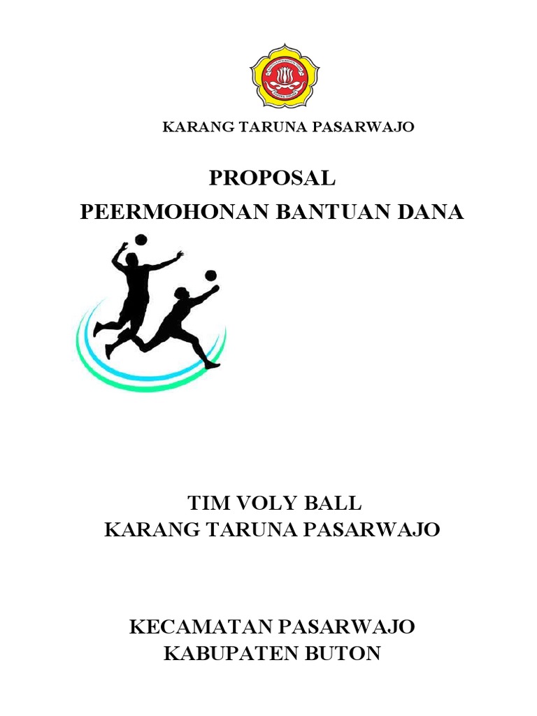 Proposal Permohonan Bantuan Dana Voli Bal Karang Taruna Pasarwajo | PDF