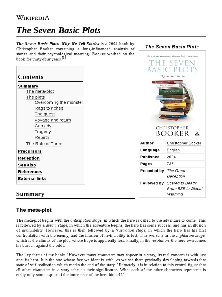 The Seven Basic Plots: Why We Tell Stories Is A 2004 Book by | PDF ...